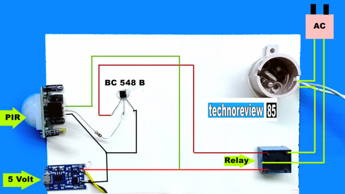 Automatic light on off system using motion sensor