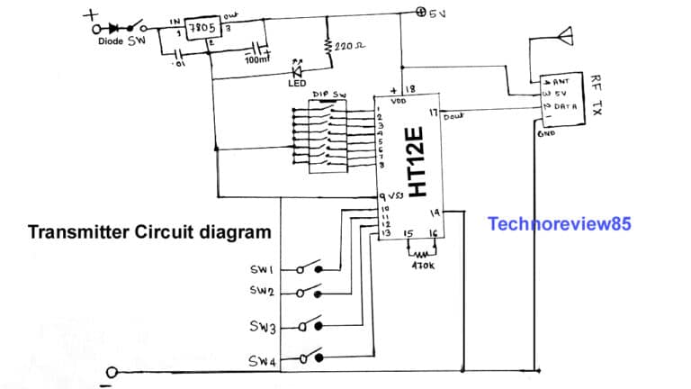 Simple RF Remote Control Circuit without Microcontroller ( No need code ...