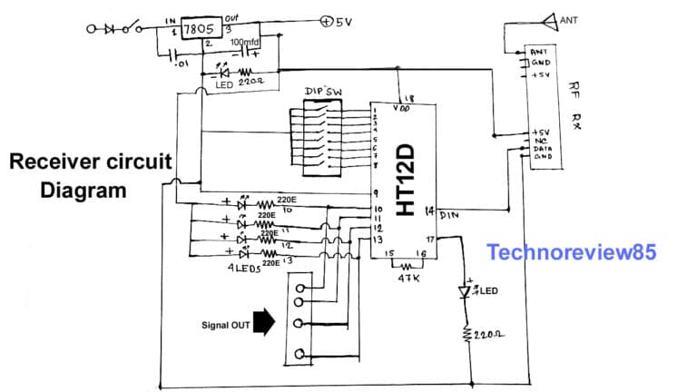 Simple RF Remote Control Circuit without Microcontroller ( No need code ...