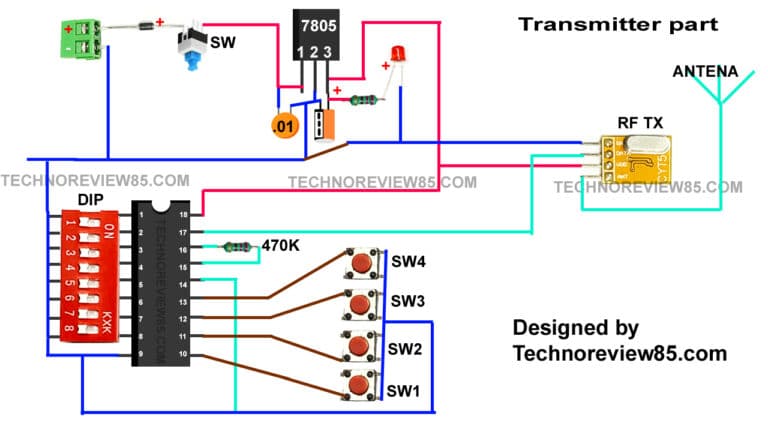 Simple RF Remote Control Circuit without Microcontroller ( No need code ...