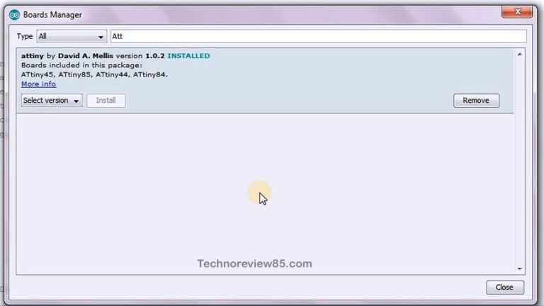 Attiny85 programming with Arduino ( Easy way ) – techno review 85